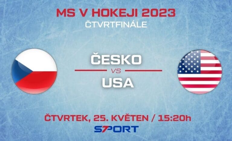 Česko - USA MS v hokeji 2023 ️ sestavy, live stream